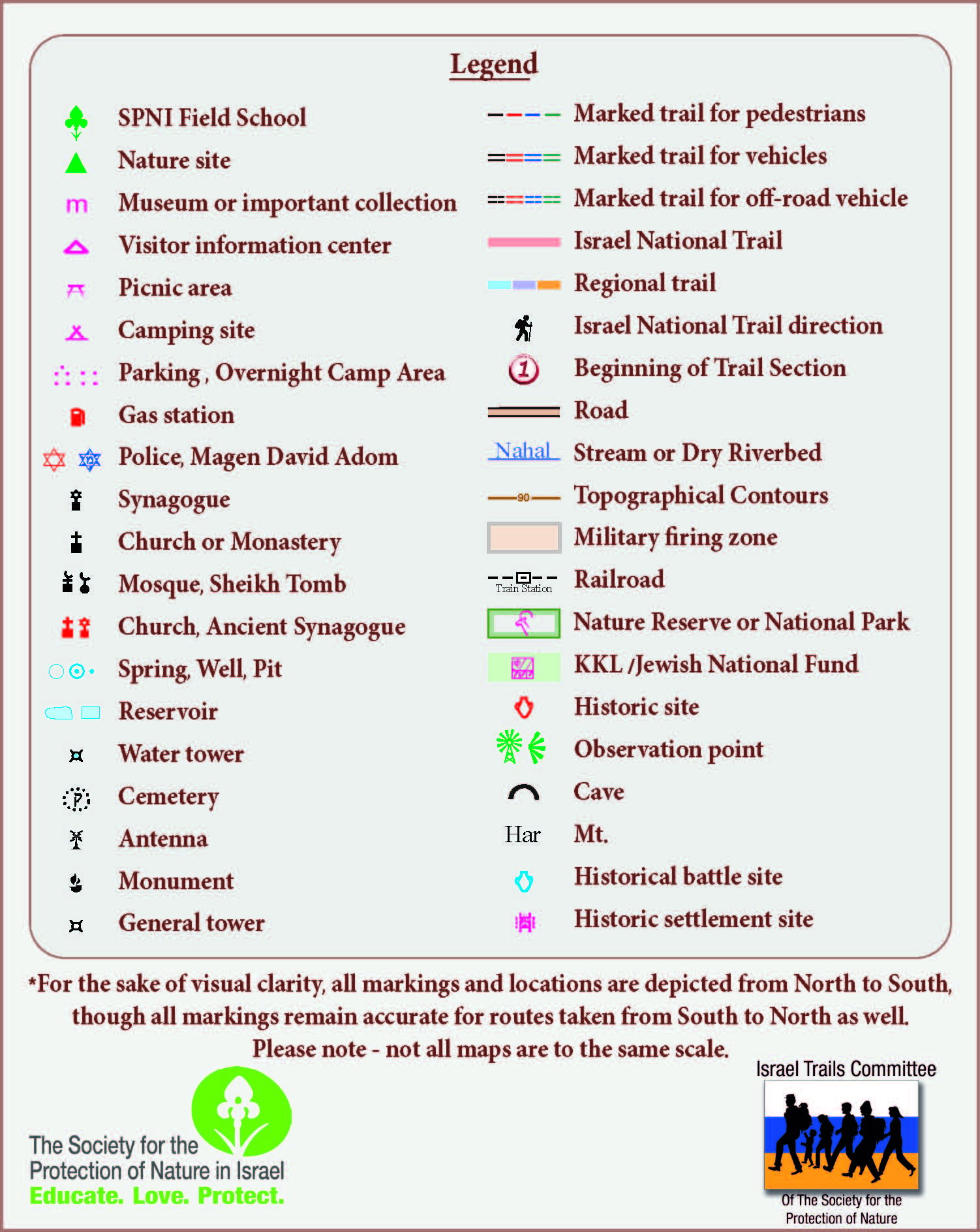Key to Maps – Hiking the Israel National Trail